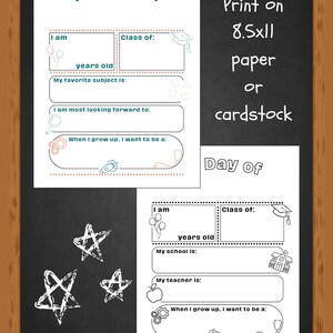 Back to School Posters, First Day of School Posters, First Day Signs ...