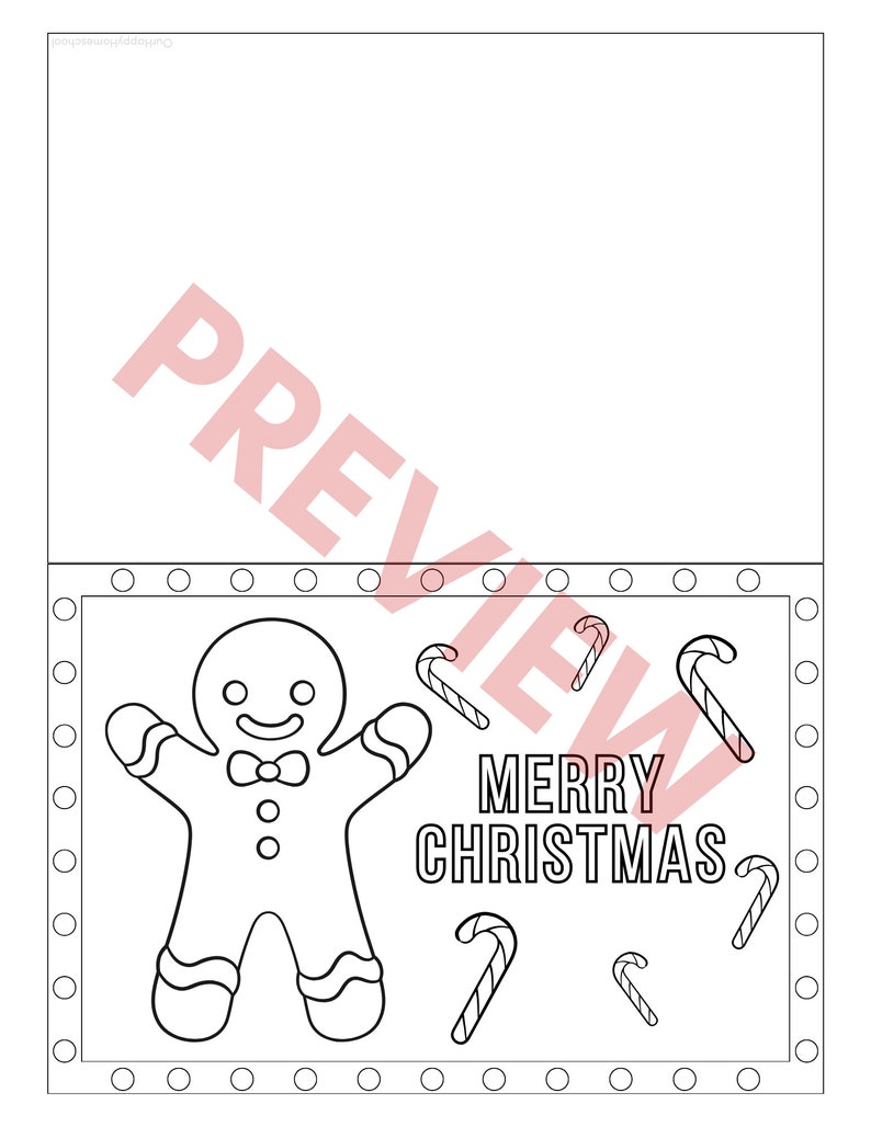 Christmas Cards for Kids Coloring 23 Printable Cards to Color Christmas ...
