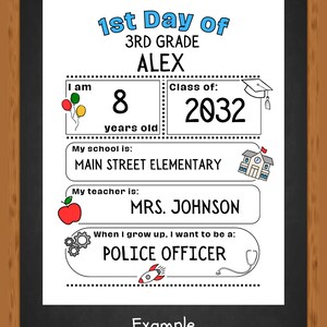 Back to School Posters, First Day of School Posters, First Day Signs ...