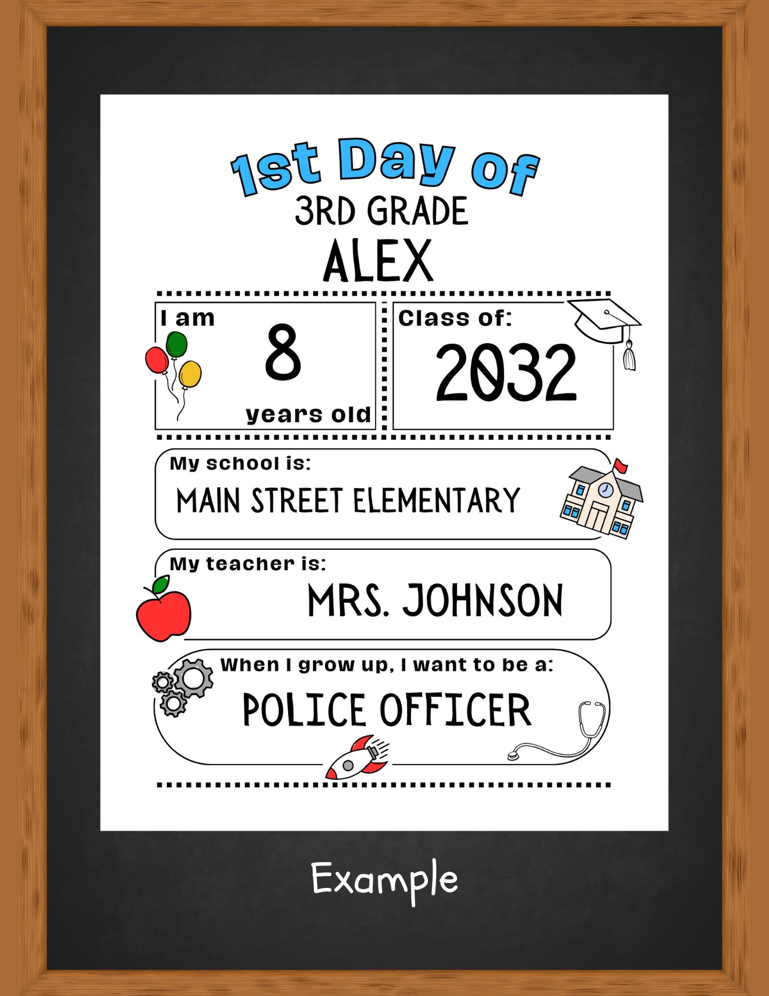 Back to School Posters, First Day of School Posters, First Day Signs ...