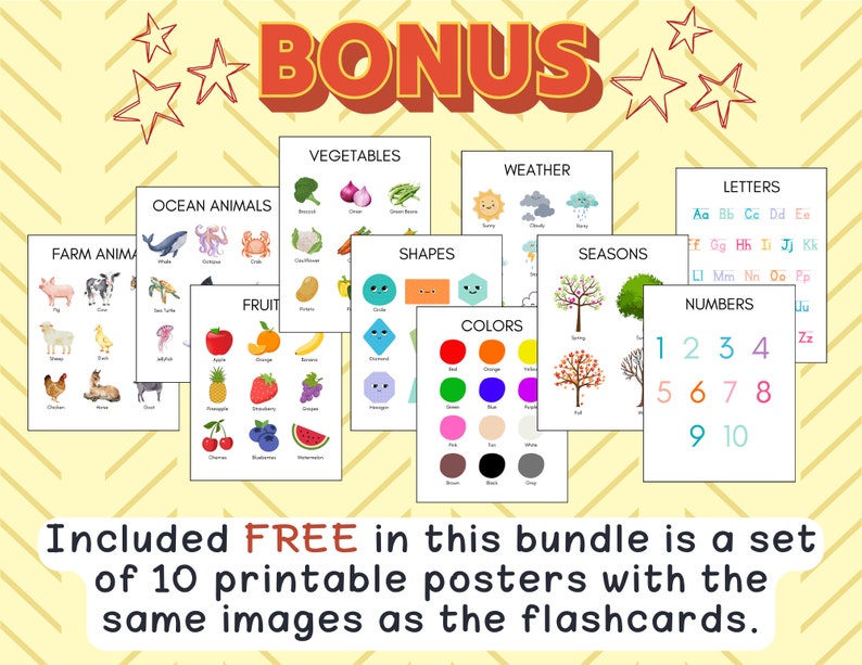Printable Flashcards for Kids, Montessori, Preschool Flashcards ...