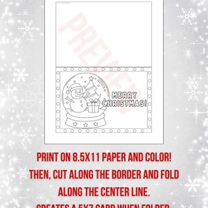 Christmas Cards for Kids Coloring 23 Printable Cards to Color Christmas ...