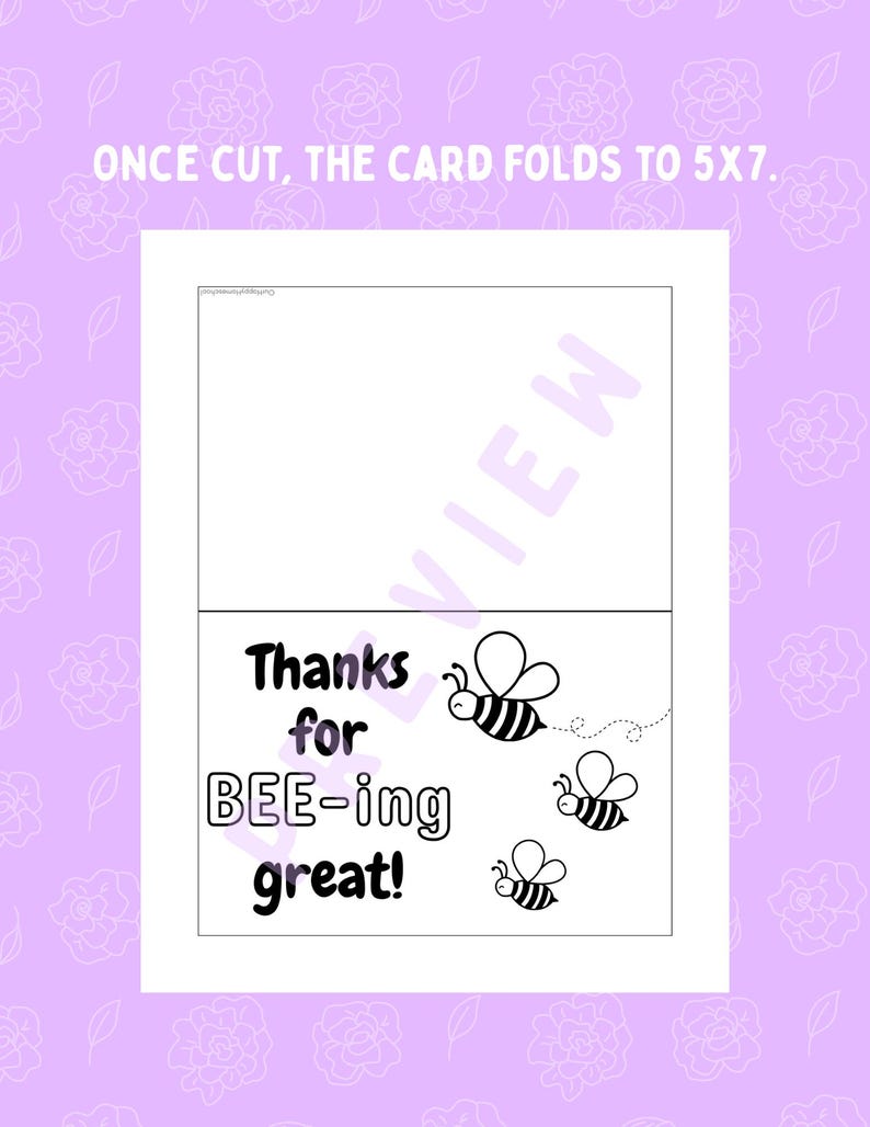 Colorable Thank You Cards: Kids Printable Coloring Activity (digital ...