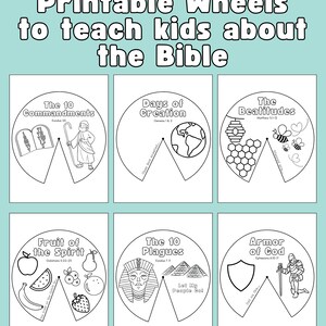 Sunday School Wedge Wheel, Kids Bible Lessons, 10 Commandments, Plagues ...