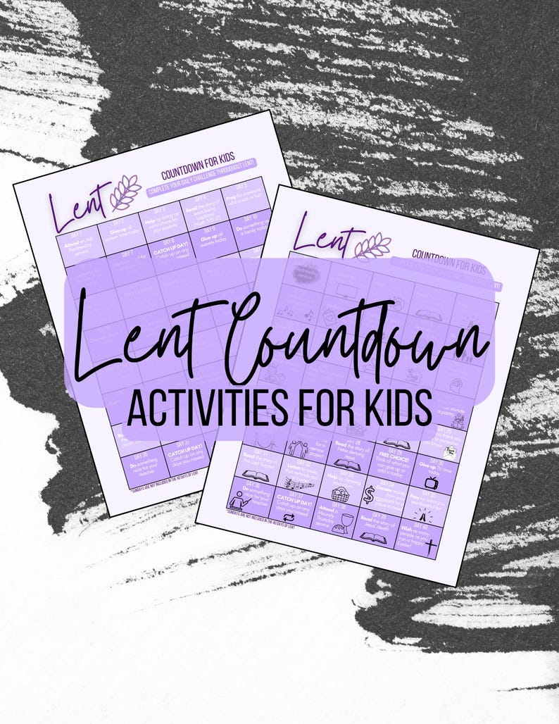 Lent Countdown Activities for Kids, Easter Countdown, Lent, Countdown ...