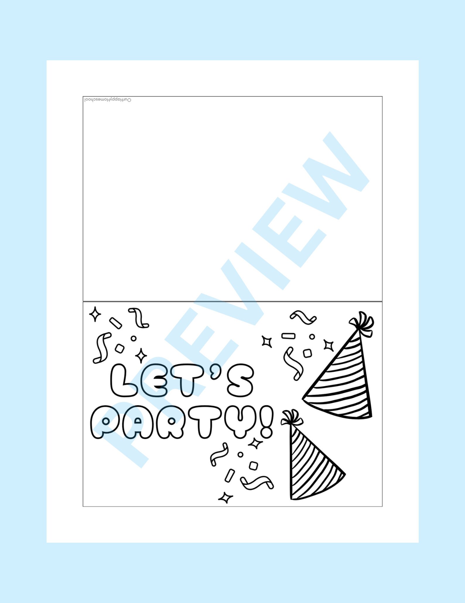 Printable Birthday Card Kids Colorable Birthday Card Cards DIY Card ...