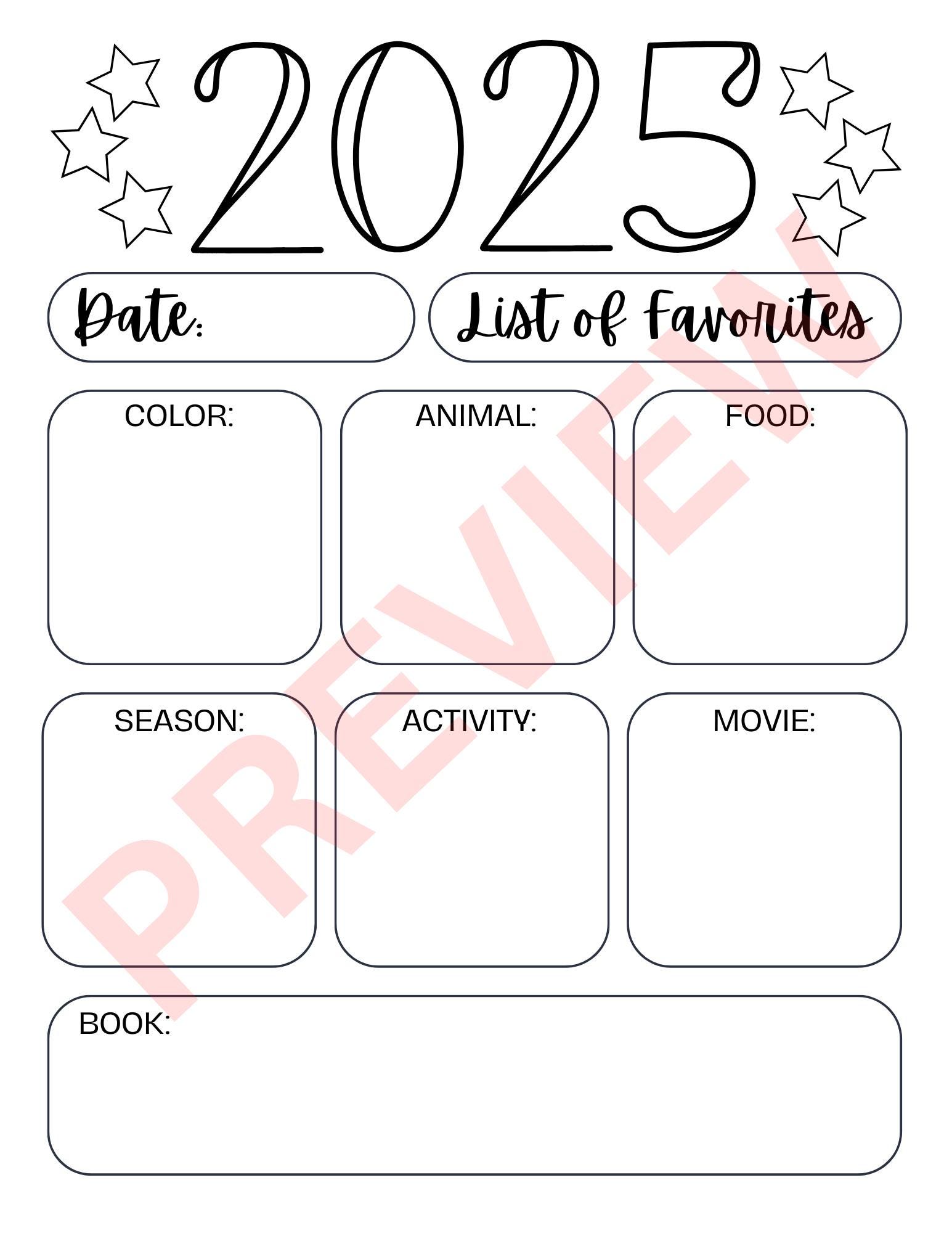 New Years Resolution Printable Activity for Kids, New Years Activity ...