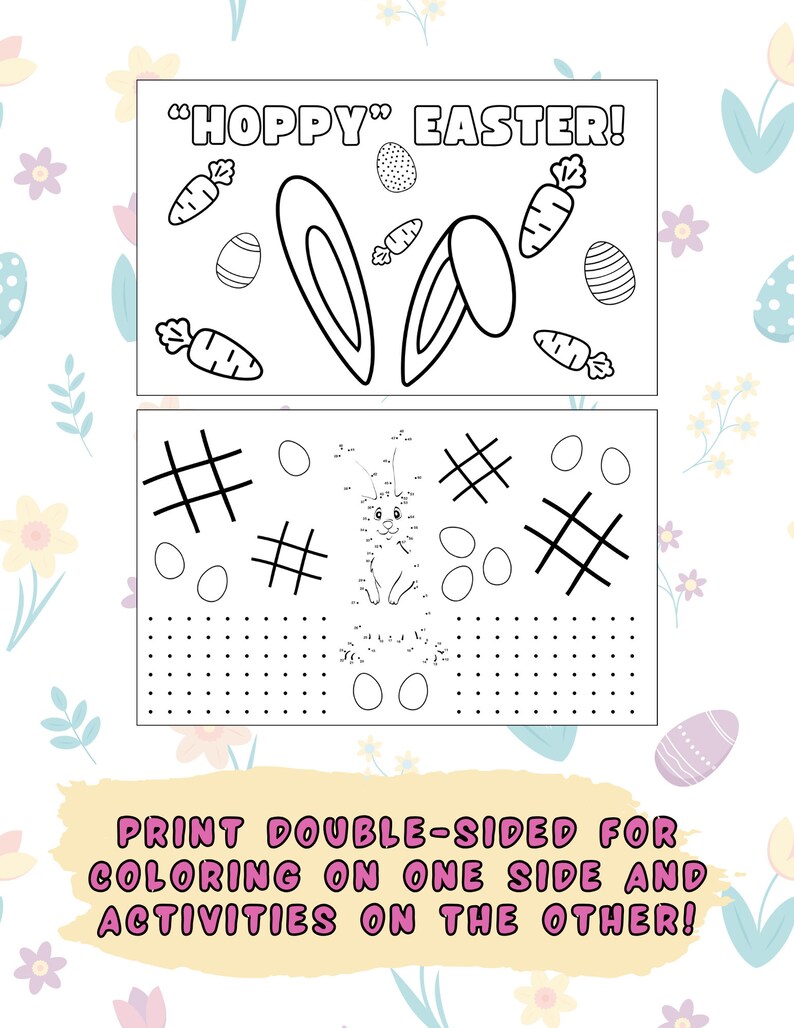 Easter Placemats for Kids, Printable Placemat, Colorable Easter ...