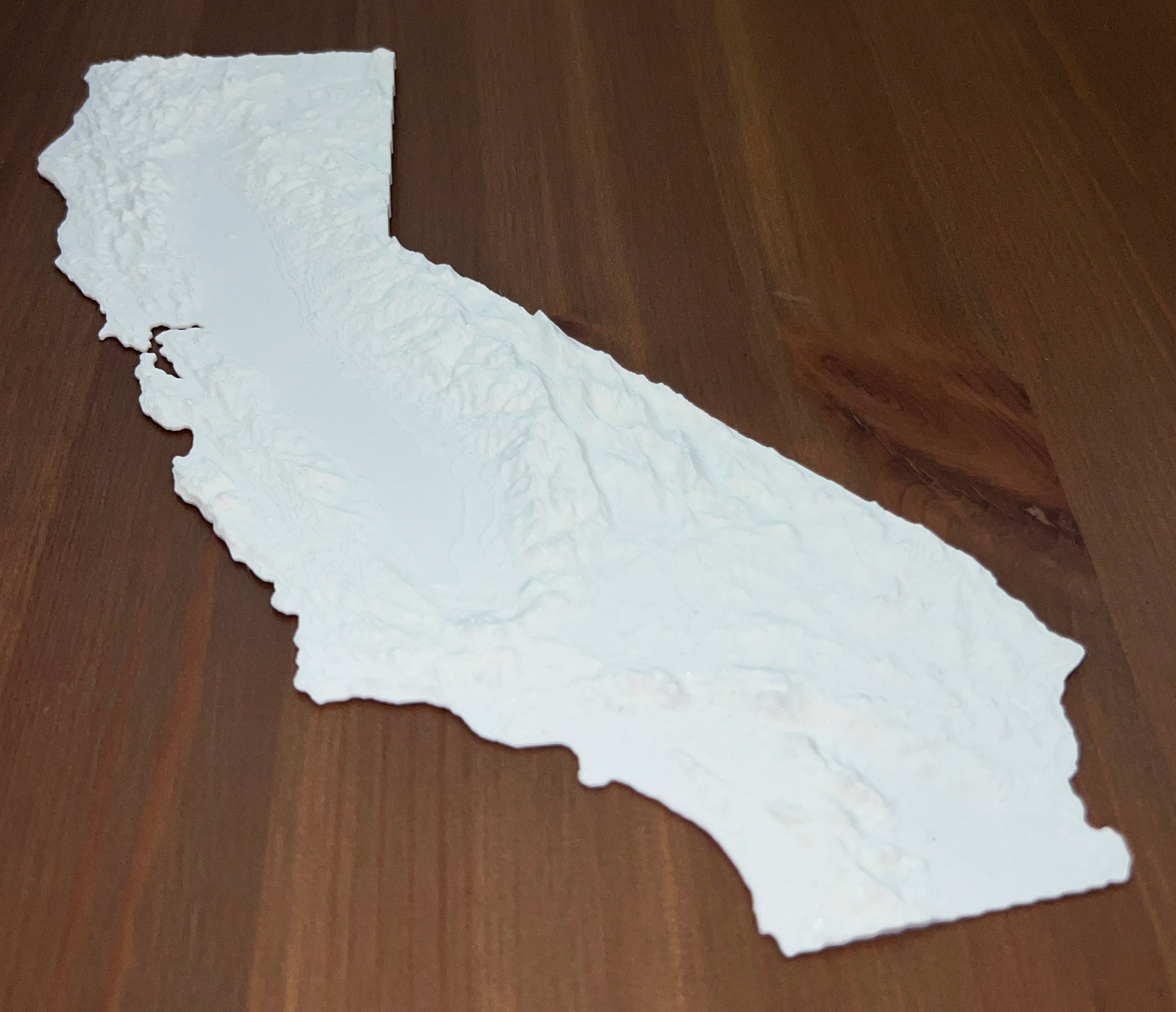 3D Printed Topographic Model of California - Etsy