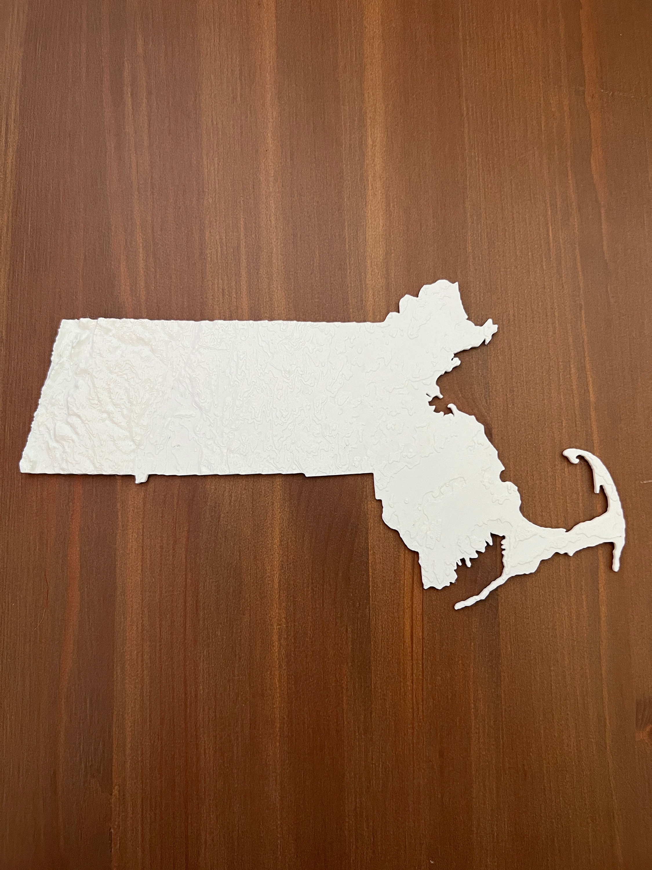 3D Printed Topographic Map of Massachusetts - Etsy