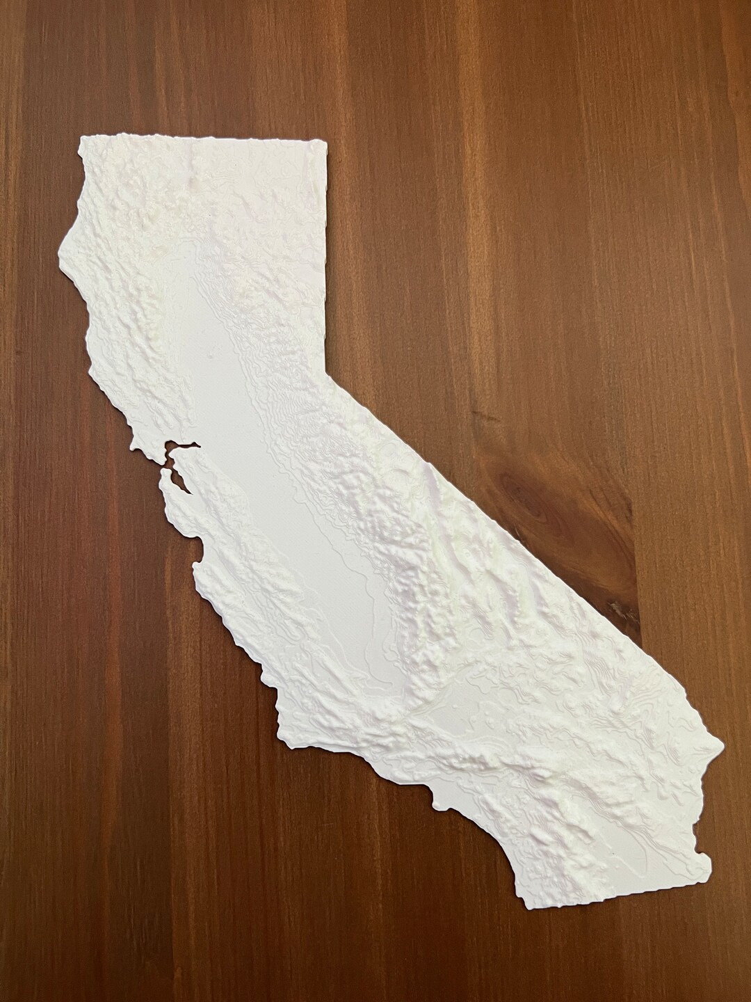 3D Printed Topographic Model of California - Etsy