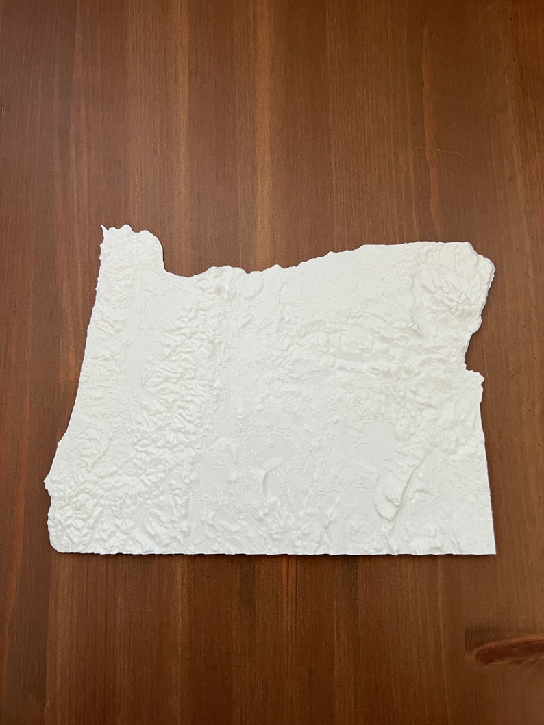 3D Printed Topographic Map of Oregon - Etsy