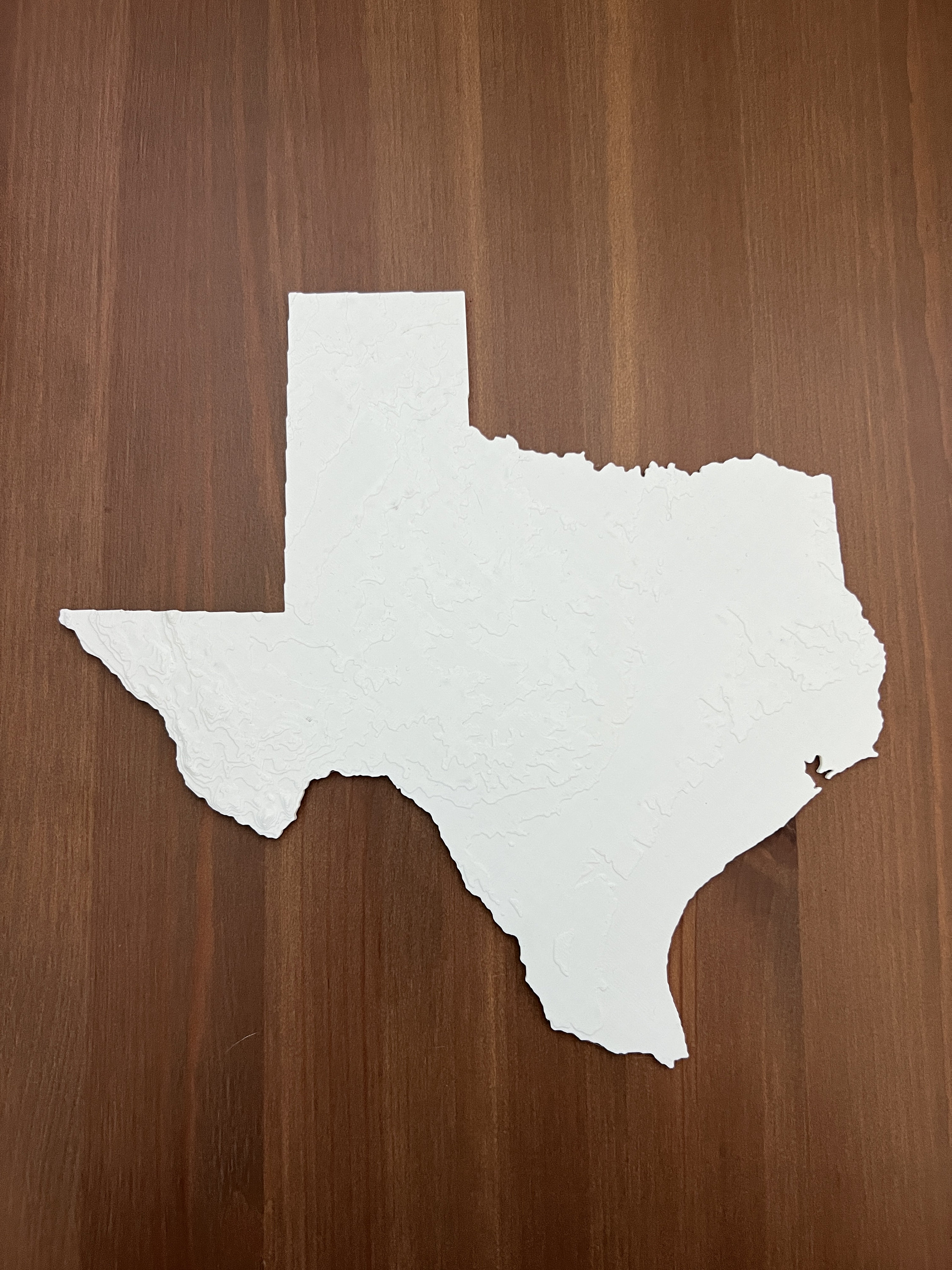 3D Printed Topographic Map of Texas - Etsy
