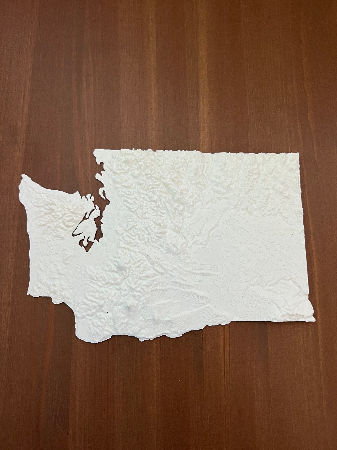 3D Printed Topographic Map of Washington - Etsy