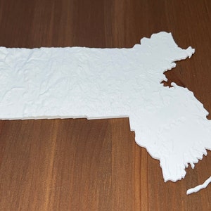3D Printed Topographic Map of Massachusetts - Etsy