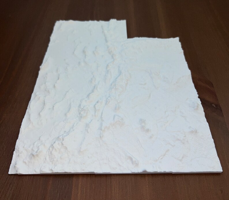 3D Printed Topographic Map of Utah - Etsy
