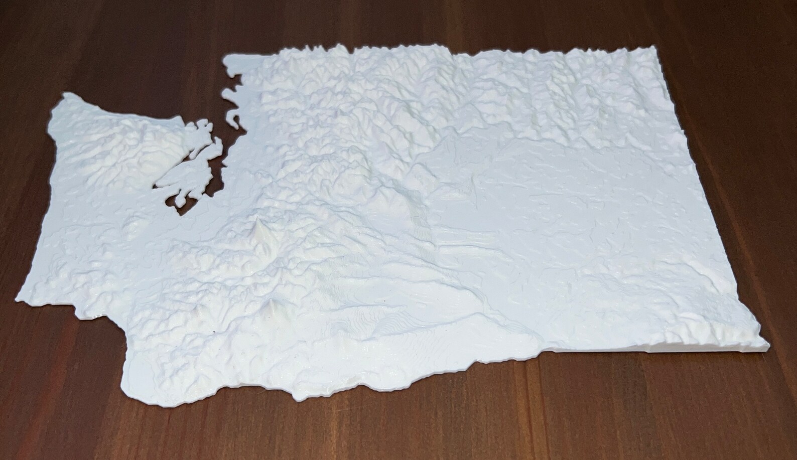3D Printed Topographic Map of Washington - Etsy
