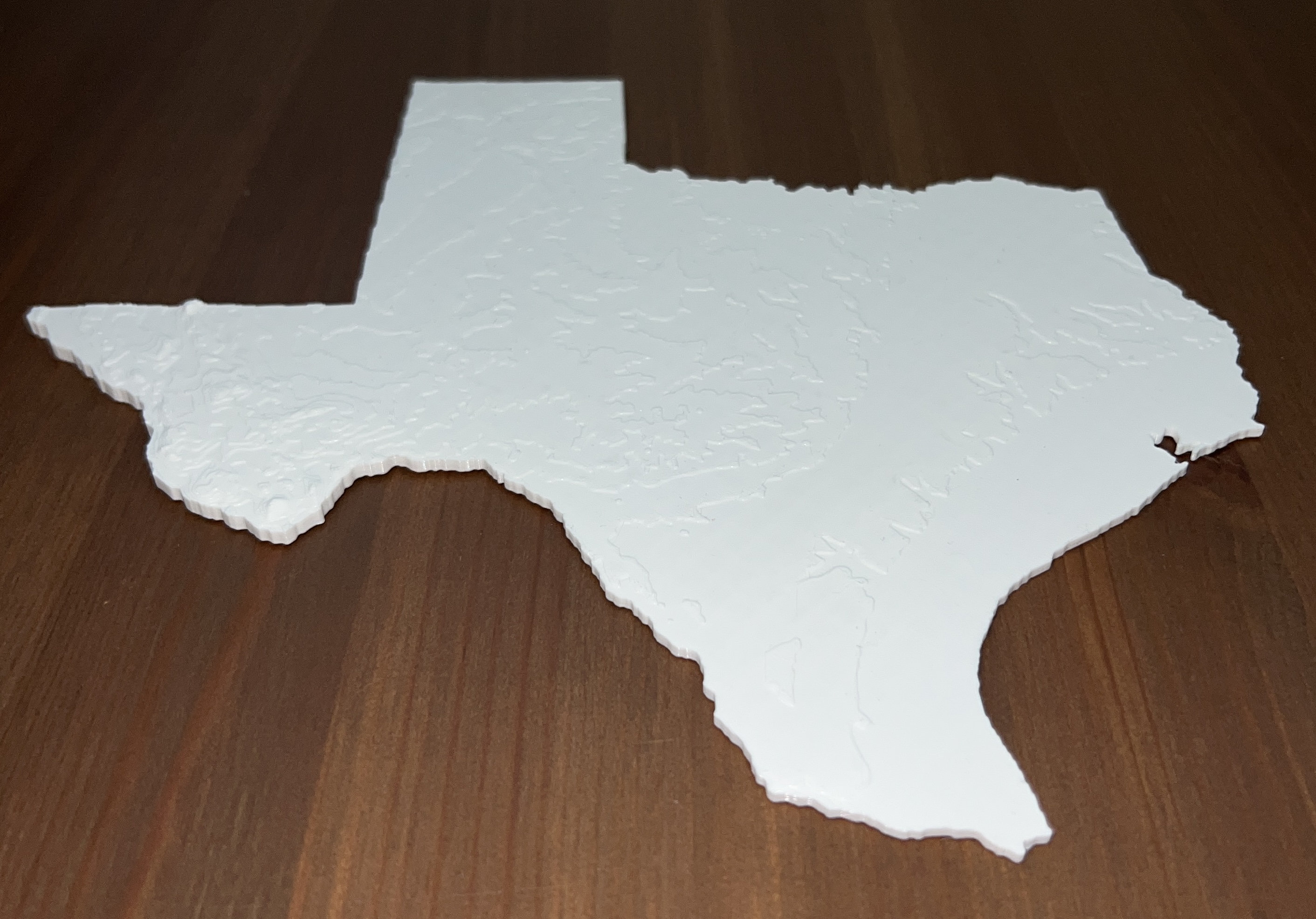 3D Printed Topographic Map of Texas - Etsy