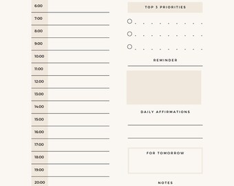Digital Daily Planner Instant Download Printable - Etsy