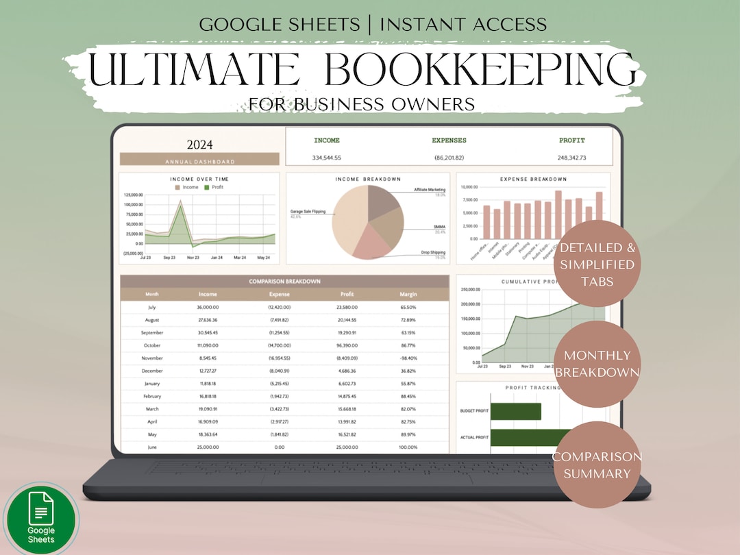 Small Business Spreadsheet Template for Google Sheets Inventory Tracker ...