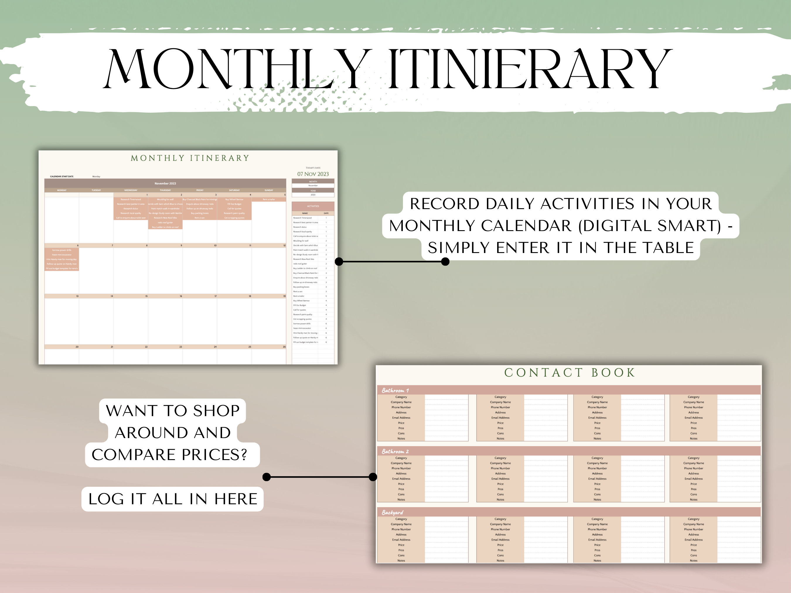 Renovations Project Planner, Interior Designs Planner, Renovation ...
