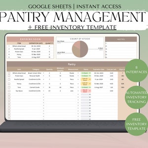 Pantry Kitchen Inventory Management With Household Checklist, Track ...