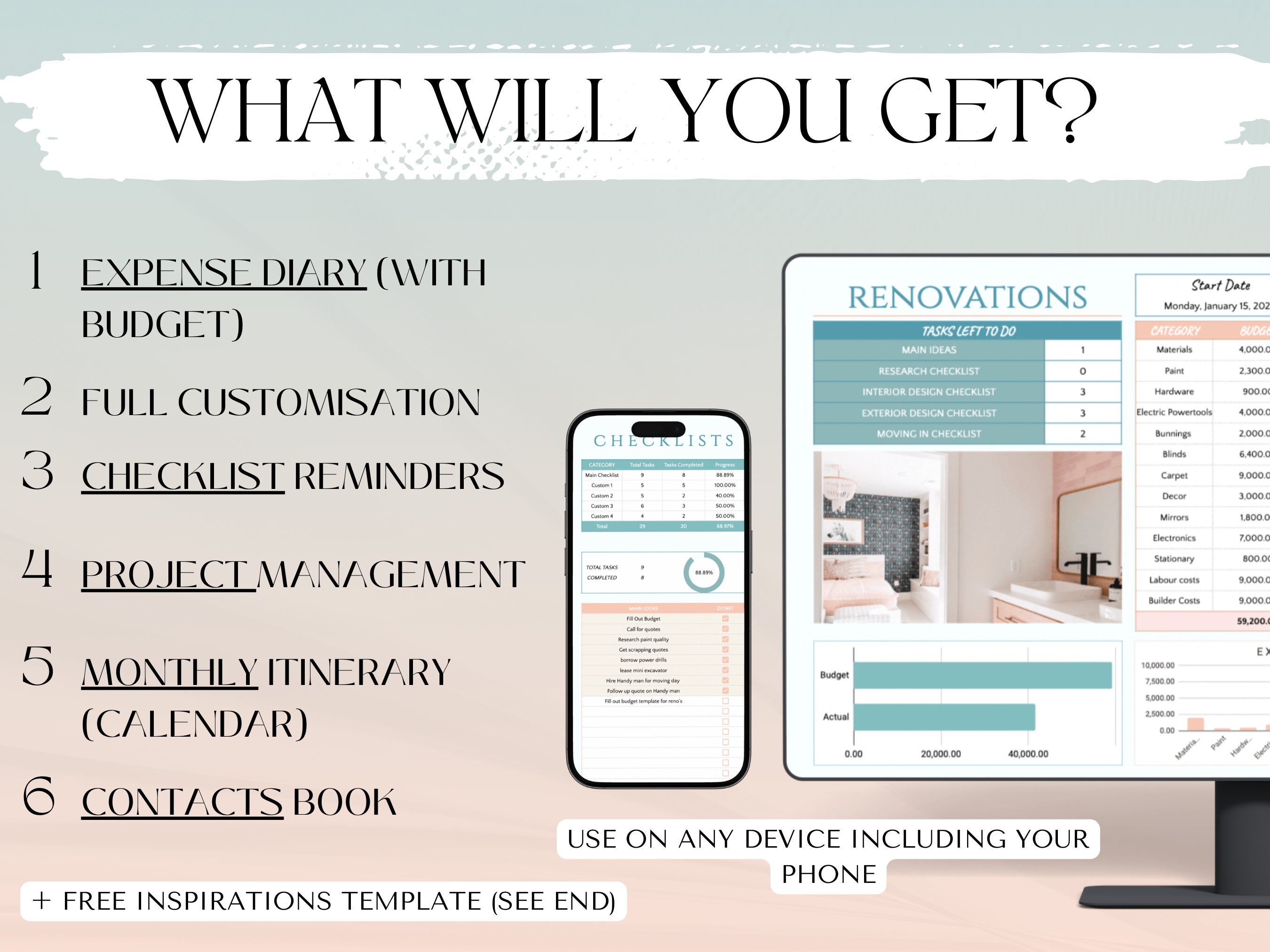 Ultimate Renovations Project Planner, Interior Designs Planner ...