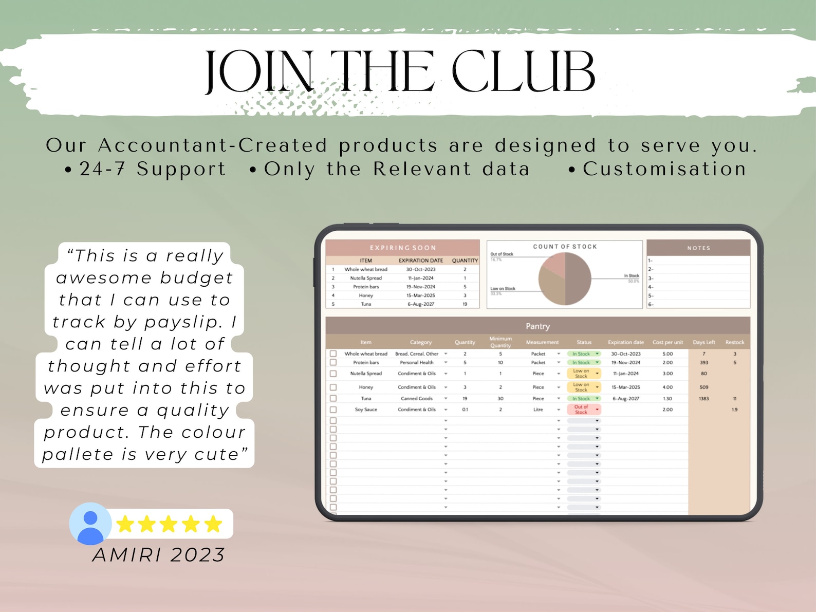 Pantry Kitchen Inventory Management With Household Checklist, Track ...
