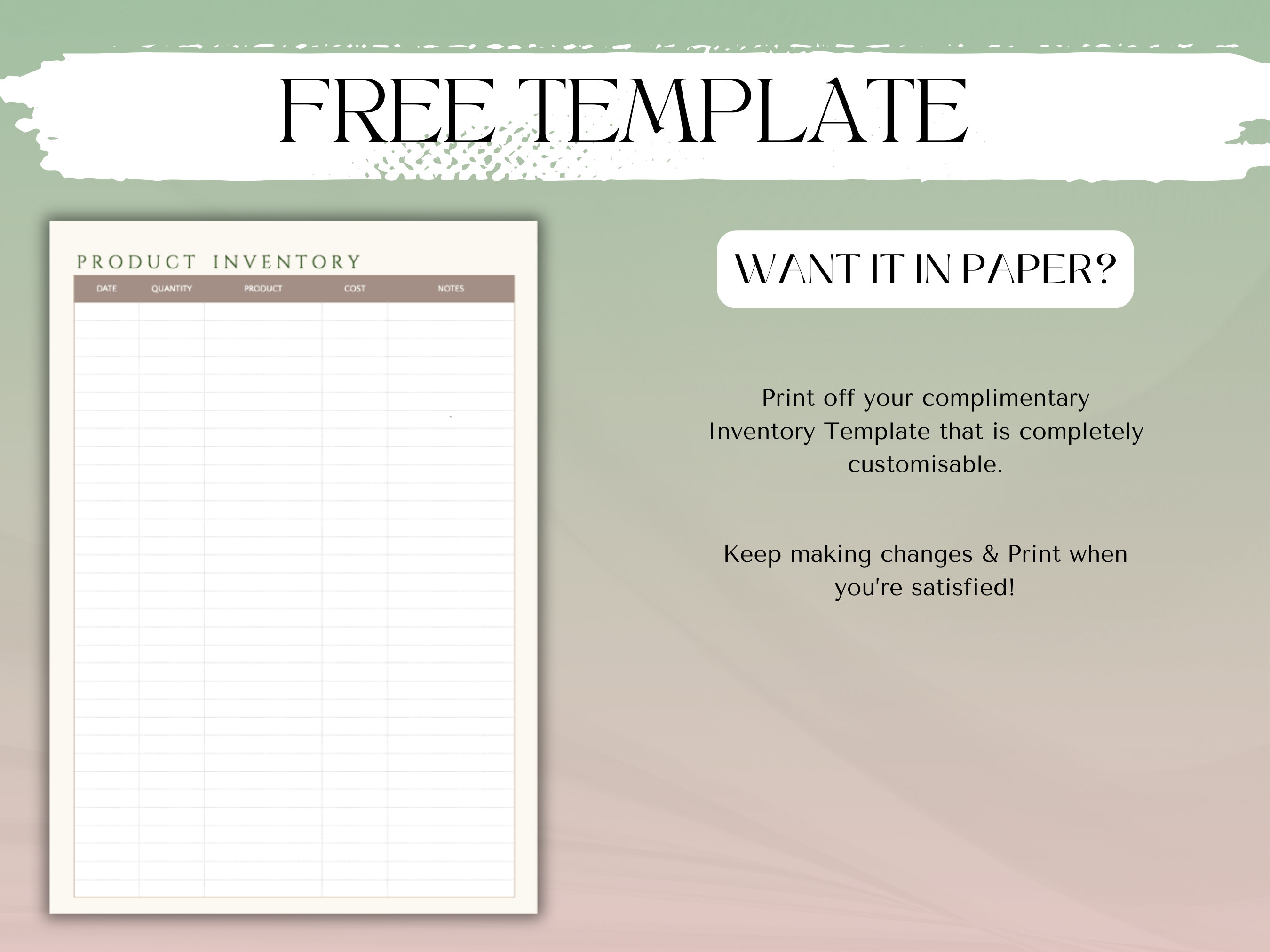 Pantry Kitchen Inventory Management With Household Checklist, Track ...