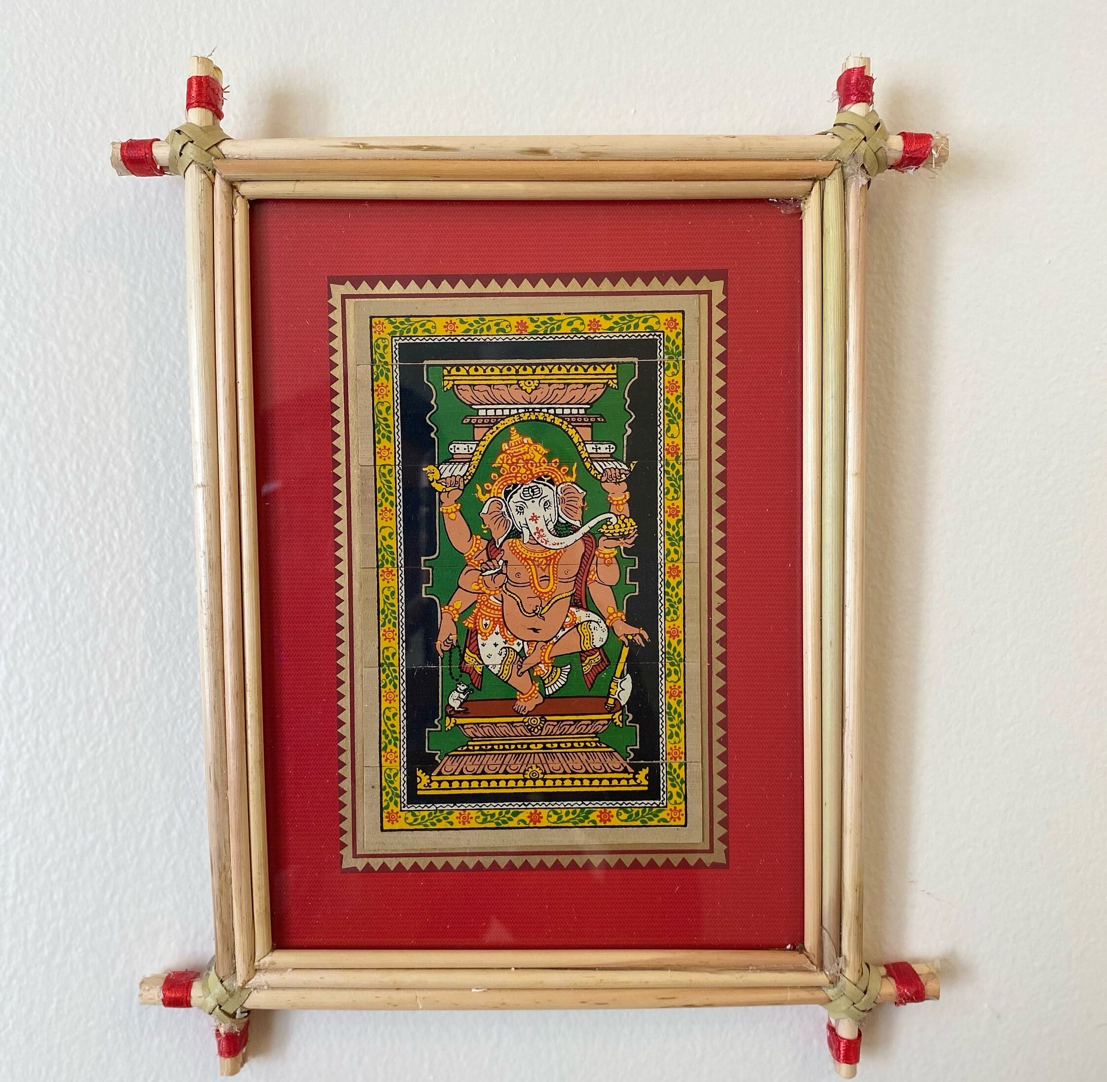 Handcrafted Palm Leaf taal Patra Wall Frame, Wall Decor, Diwali Decor ...
