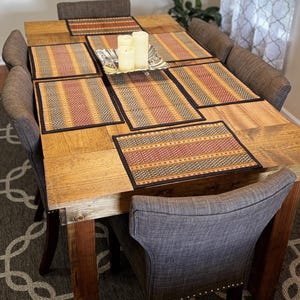 Handwoven Placemats Set of 6 With a Table Runner, Rectangular Table ...