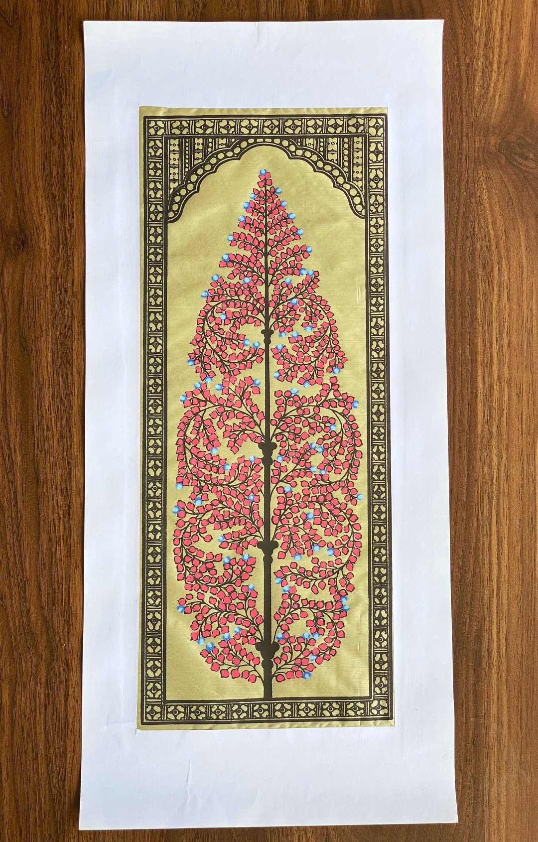 Hand Painted Tree of Life on Silk Cloth, Wall Art, Wall Painting, Wall ...