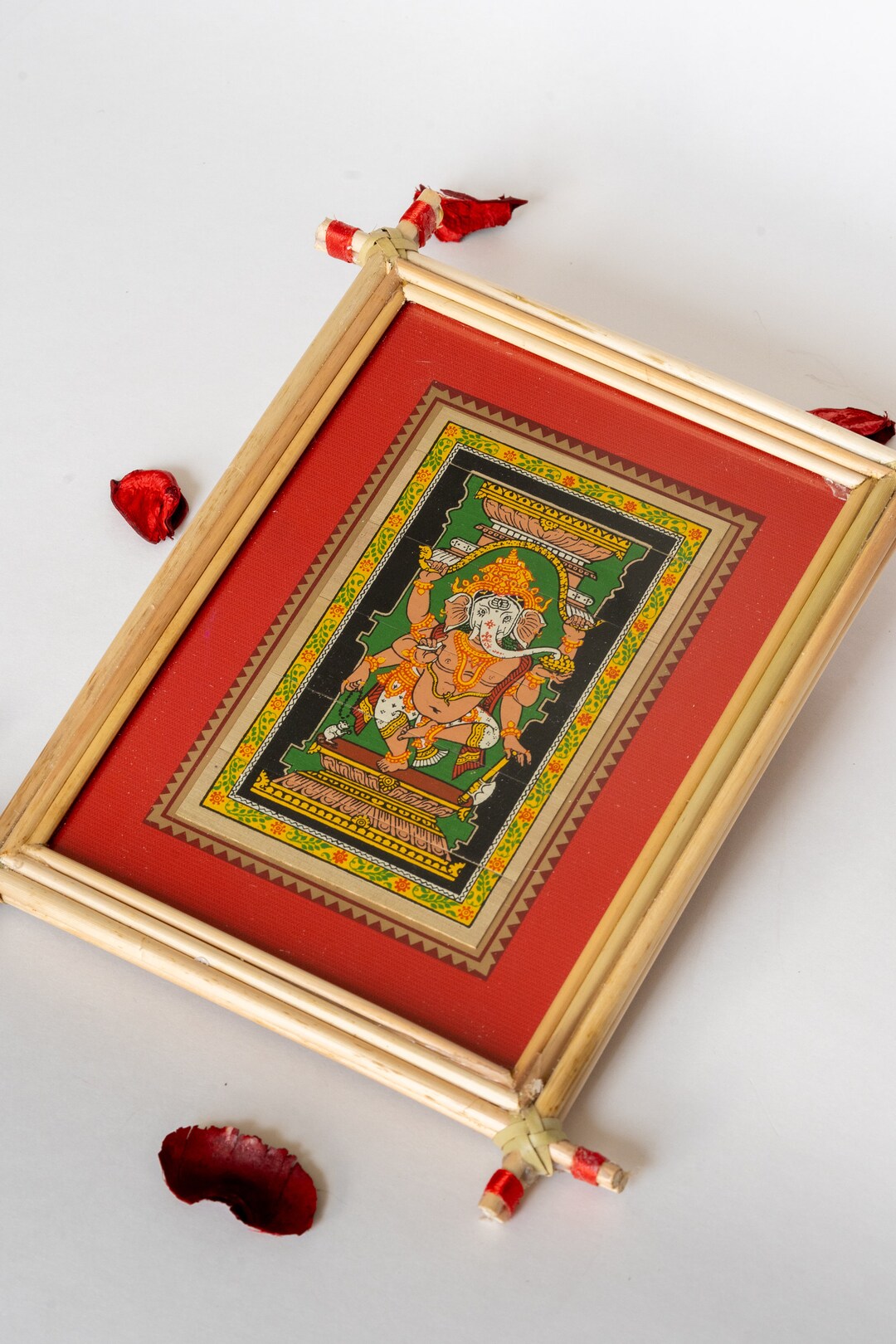 Handcrafted Palm Leaf (taal Patra) Wall Frame, Wall Decor, Diwali Decor ...