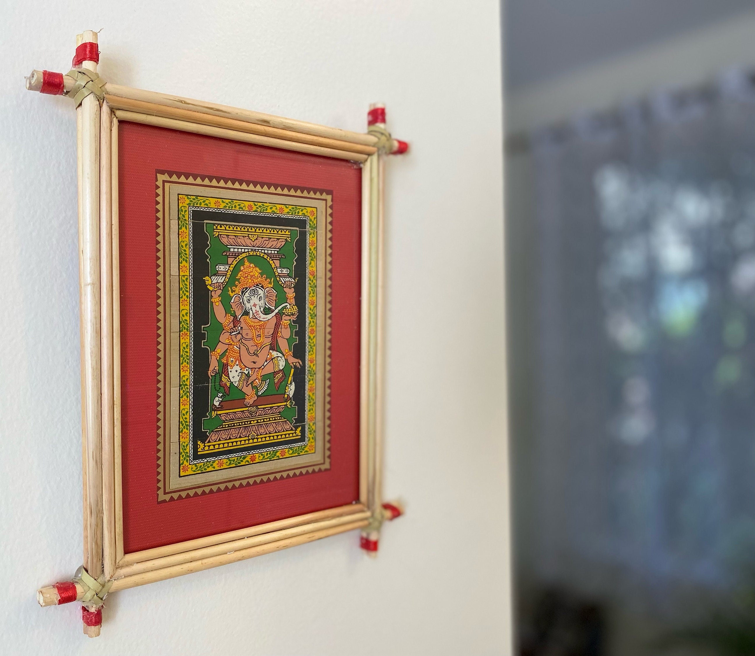 Handcrafted Palm Leaf taal Patra Wall Frame, Wall Decor, Diwali Decor ...