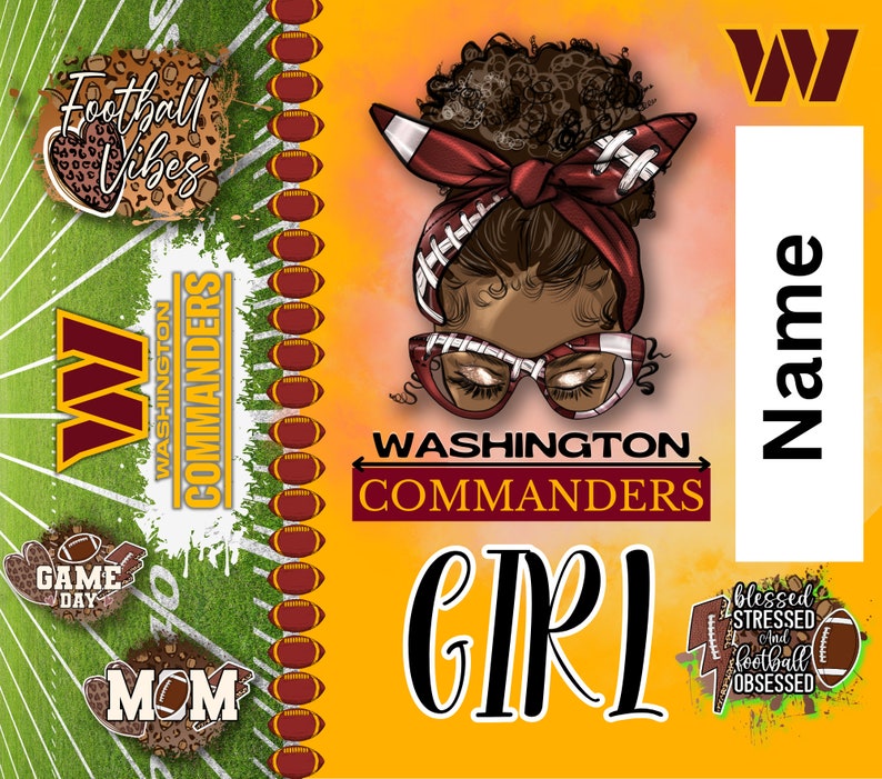 Washington Commanders 20 Oz Girl Tumbler - Different Variations - Etsy