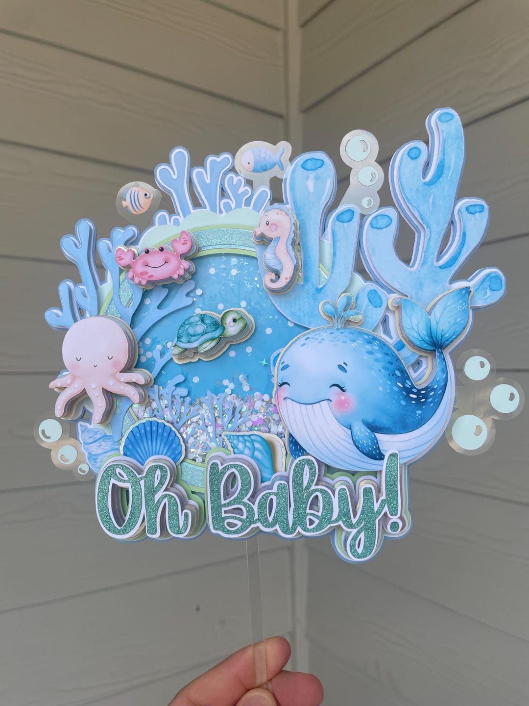 Under the Sea Cake Topper, Ocean Cake Topper, Baby Shower Cake Topper ...