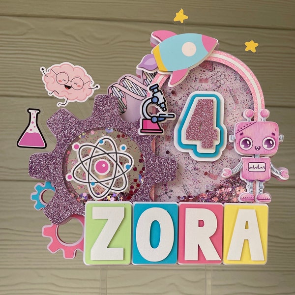 Science Cake Topper - Etsy