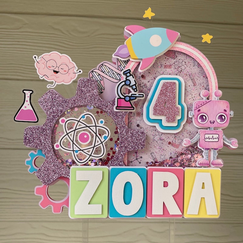 Science Cake Topper - Etsy