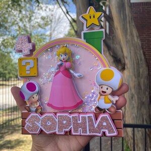 Peach Cake Topper, Mario Peach Cake Topper, Mario Princess Cake Topper ...