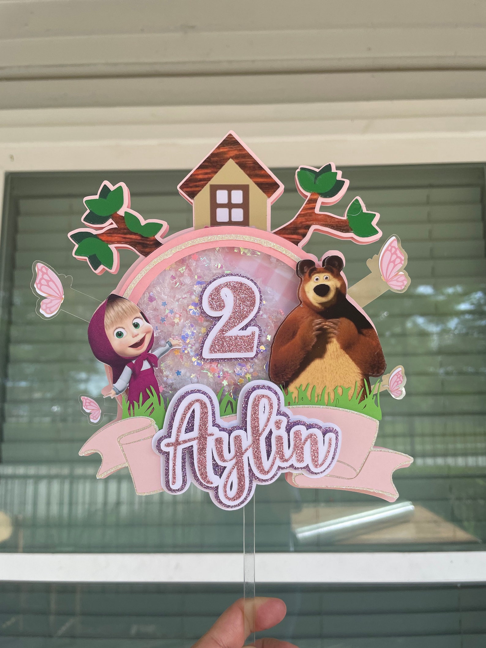 Masha and the Bear Cake Topper, Masha Y El Oso Cake Topper, Masha Cake ...