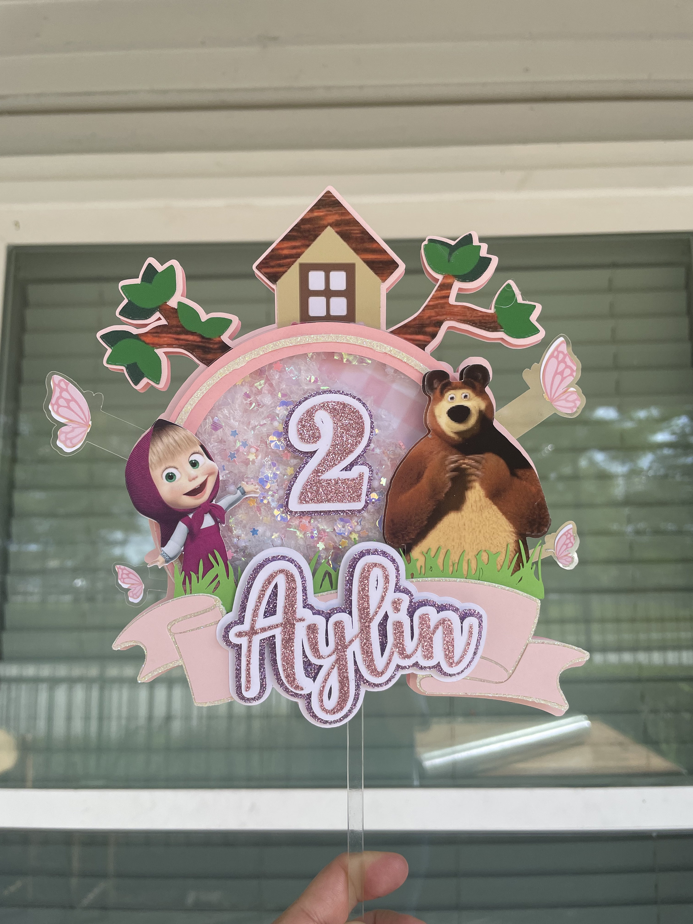 Masha and the Bear Cake Topper, Masha Y El Oso Cake Topper, Masha Cake ...