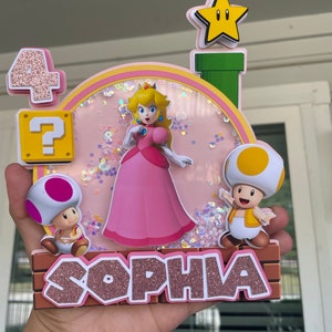 Peach Cake Topper, Mario Peach Cake Topper, Mario Princess Cake Topper ...