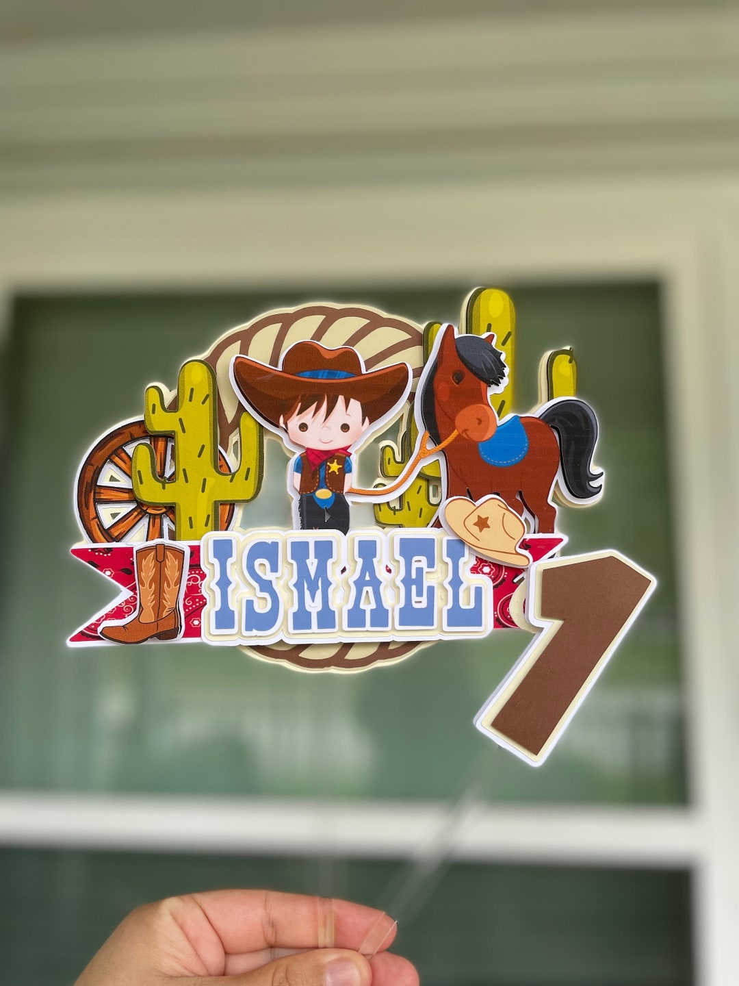 Cowboy Cake Topper, My First Rodeo Cake Topper, Little Cowboy Cake ...