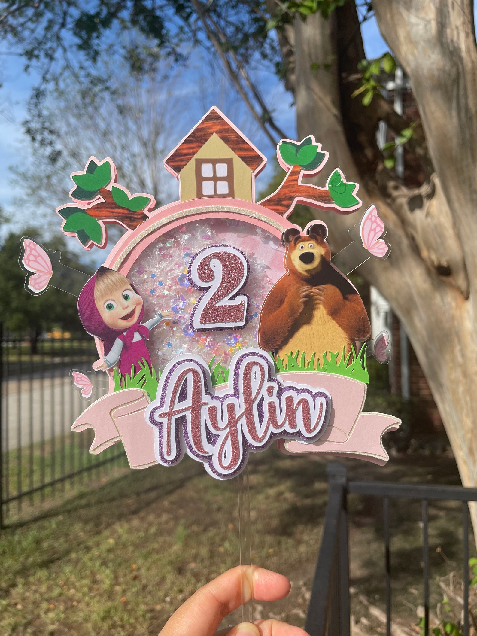 Masha and the Bear Cake Topper, Masha Y El Oso Cake Topper, Masha Cake ...