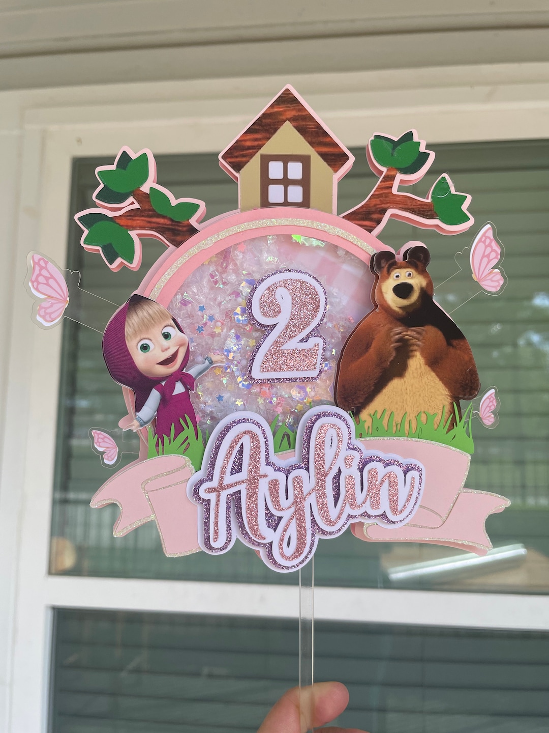 Masha and the Bear Cake Topper, Masha Y El Oso Cake Topper, Masha Cake ...