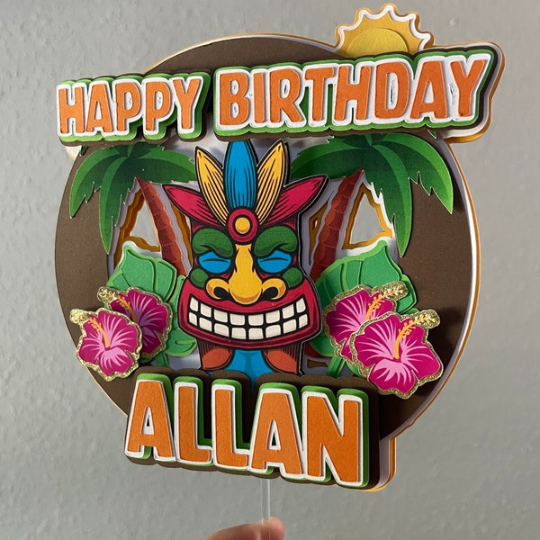 Tiki Cake Topper - Etsy