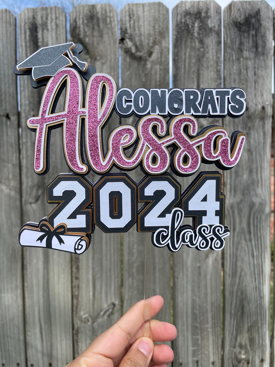 Graduation cake topper, graduation 2024 cake topper, graduation 2024 ...