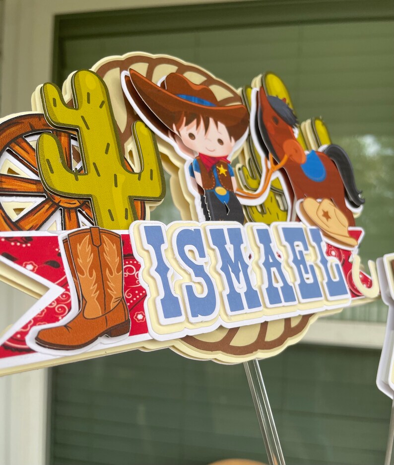Cowboy Cake Topper, My First Rodeo Cake Topper, Little Cowboy Cake ...