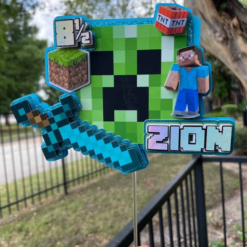 Mincraft Cake Toppers - Etsy