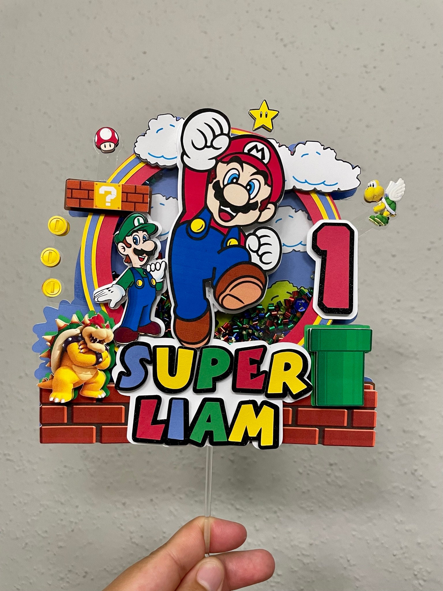 Super Mario Cake Topper Mario Cake Topper Super Mario Party - Etsy
